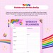 Cute Rainbow Kawaii Pride Weekly Planner Template - Printable Digital ...