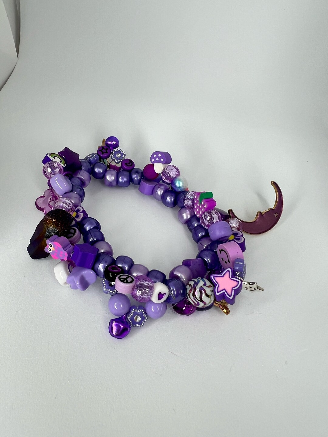 Junk Bracelet// Gidgets & Gazmos Kandi Charm Bracelets// Color Coded - Etsy