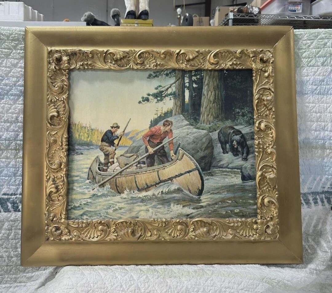 Phillip Goodwin Lithograph Print “adventures on the Nipigon” 1916 ...