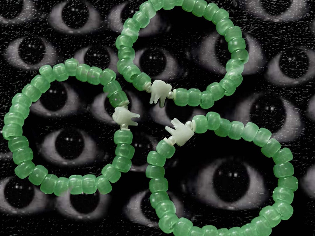 Weirdcore Glowing Tooth Bracelets - Etsy