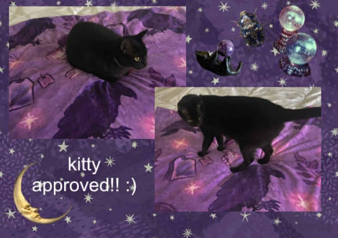 Whimsigoth Purple Throw Blanket - Etsy