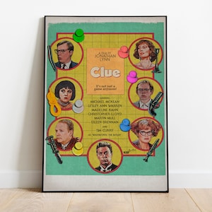 Clue / Clue Poster / Vintage Retro Art Print / Wall Art Print ...