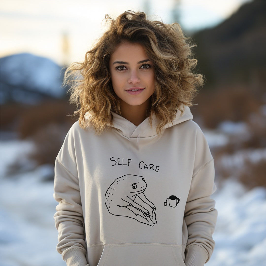 Frog Self Care Shirt, Funny Frog Self Care Retro Sweatshirt, Self Care ...