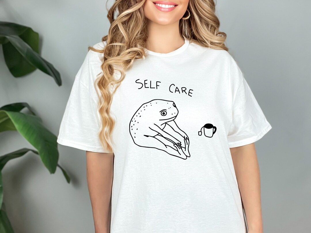 Retro Frog Self Care Shirt, Funny Frog Self Care Retro Sweatshirt, Self ...