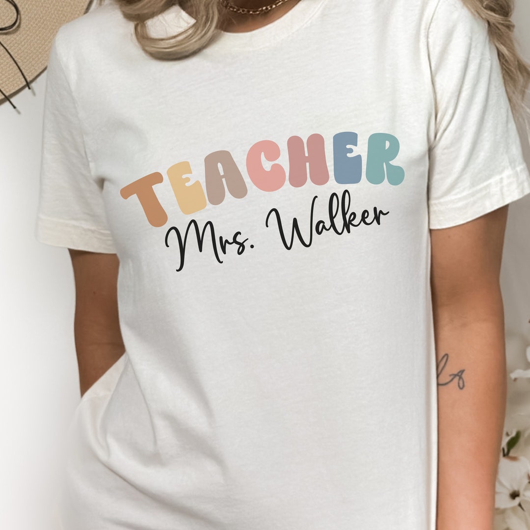 Custom Teacher Shirt, Teacher Mrs. Shirt, Teacher Appreciation Shirt ...