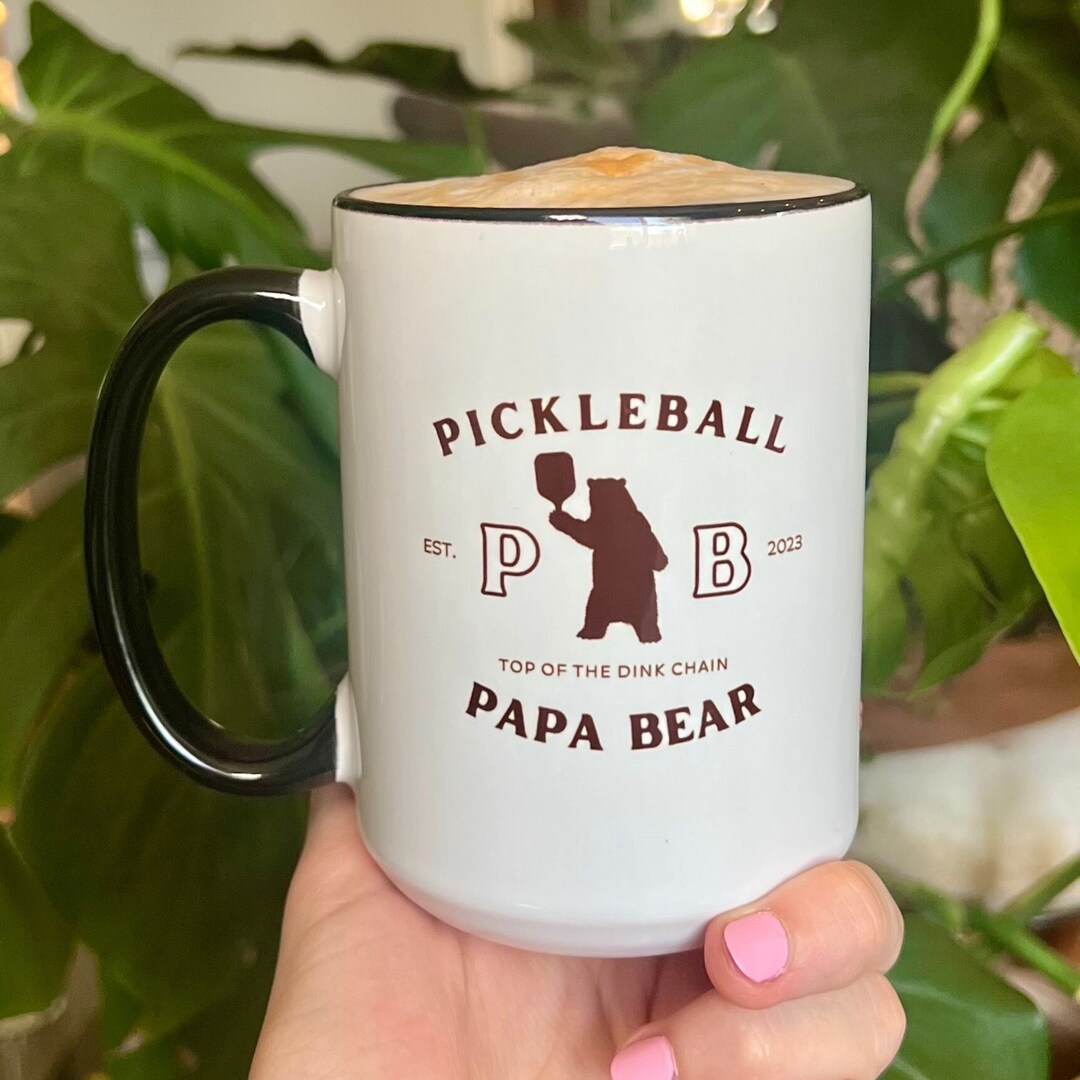 Pickleball Papa Bear Mug 15oz Coffee Mug Funny Mug - Etsy