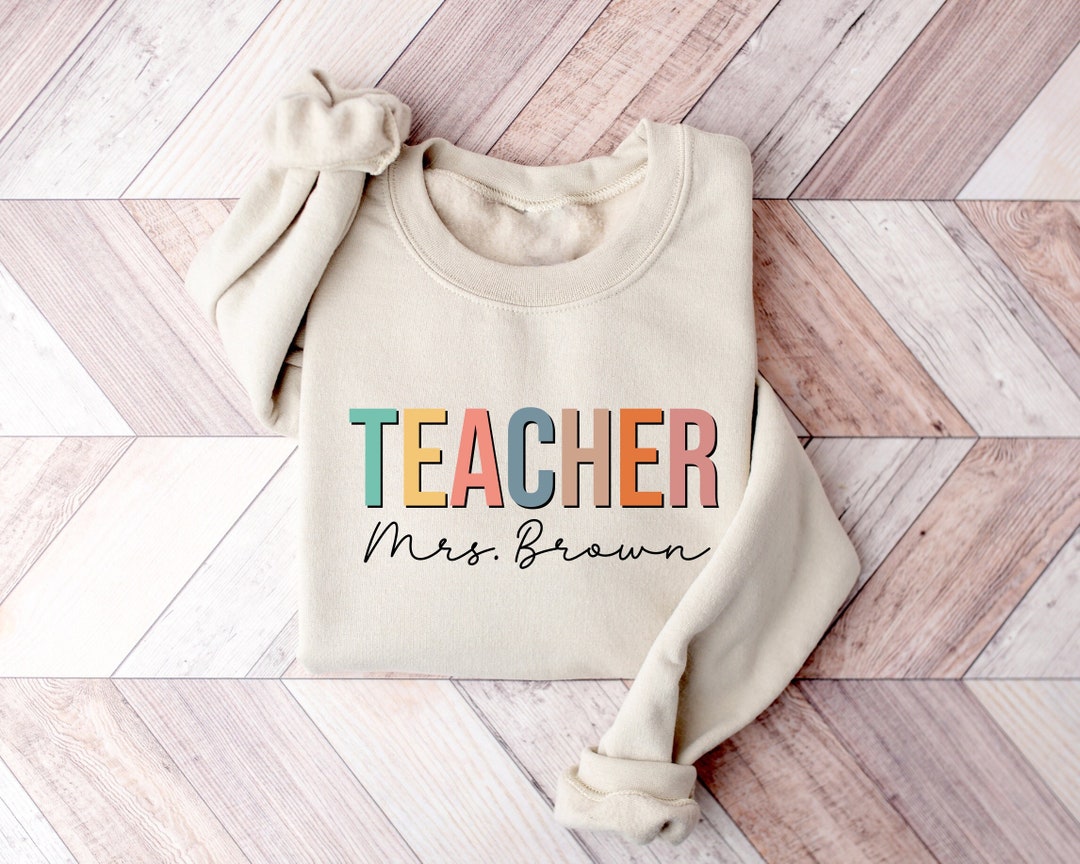 Custom Teacher Sweatshirt,custom Teacher Gift,teacher Shirt,100 Days of ...
