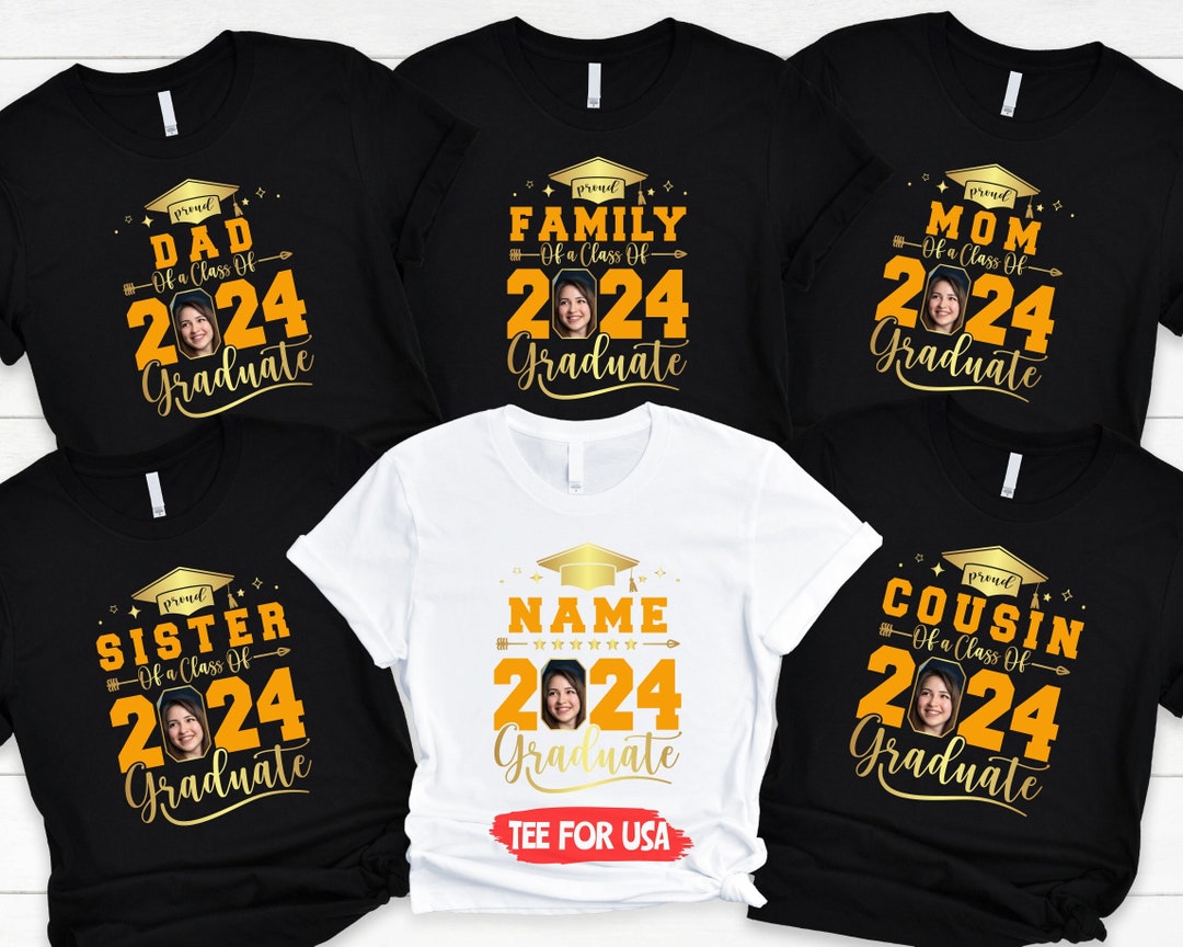 2024 Family Grad Tee,group Grad Shirt,high School Graduate Shirts ...