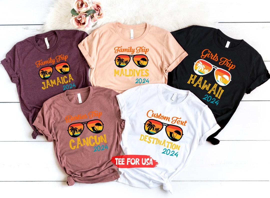 Personalized Travel Shirt,custom Vacation Tee,girls Trip Shirt,family ...