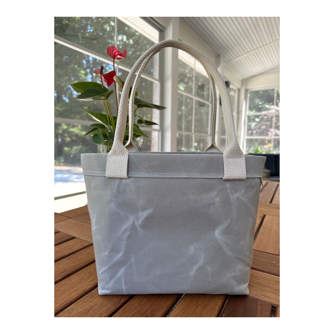 Project Bag, Waxed Canvas Bag, Tote, Knitting Project Bag, Duffel ...