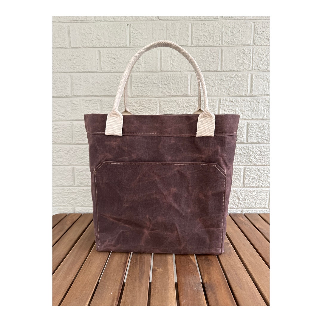 Project Bag, Waxed Canvas Bag, Tote, Knitting Project Bag, Duffel ...