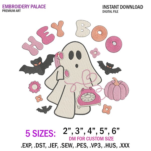 Boo Machine Embroidery - Etsy