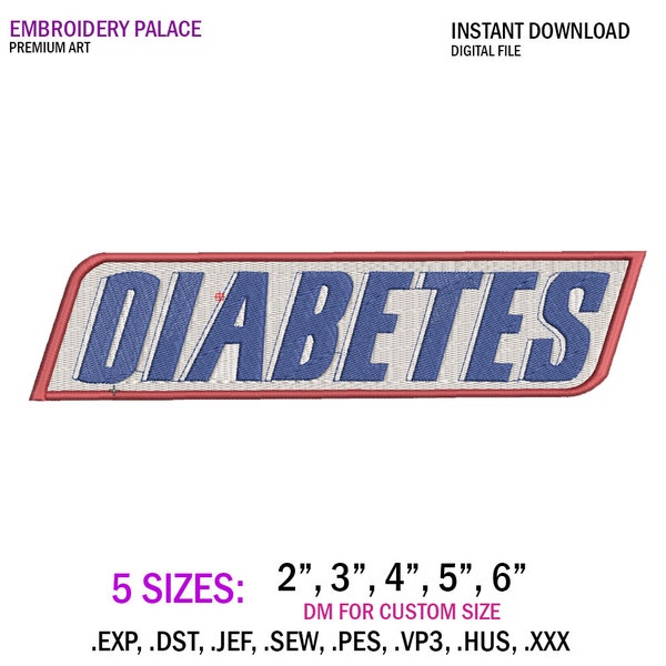 Diabetes Embroidery - Etsy