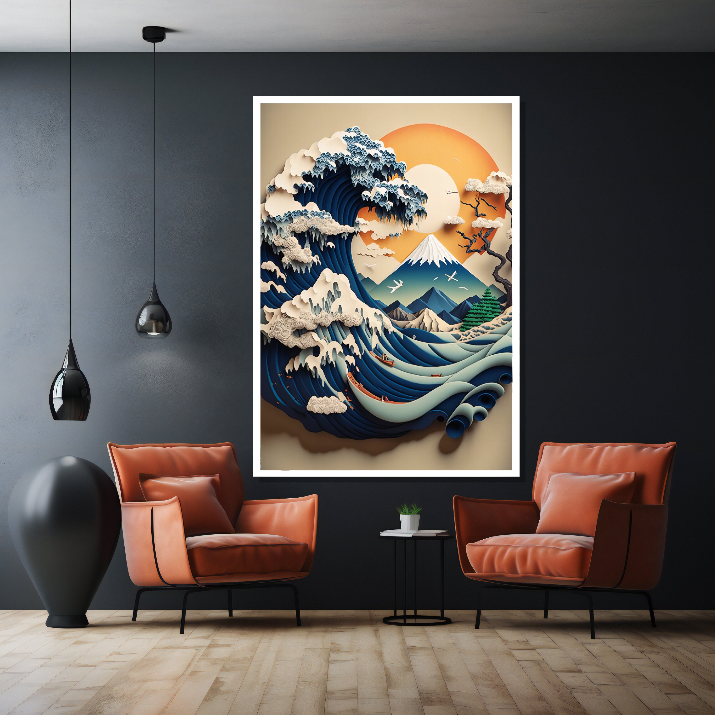 The Great Wave off Kanagawa Canvas Print Wall Art, Japanese Ocean Print ...