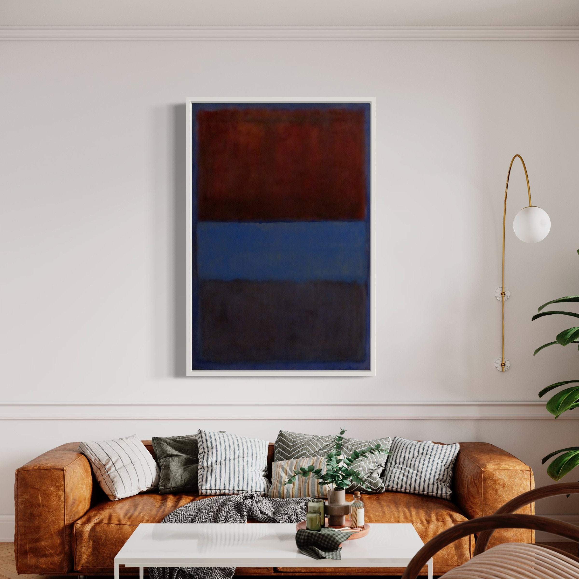 Mark Rothko Maroon und Blau Leinwand Gemälde, Abstrakte Wandkunst ...