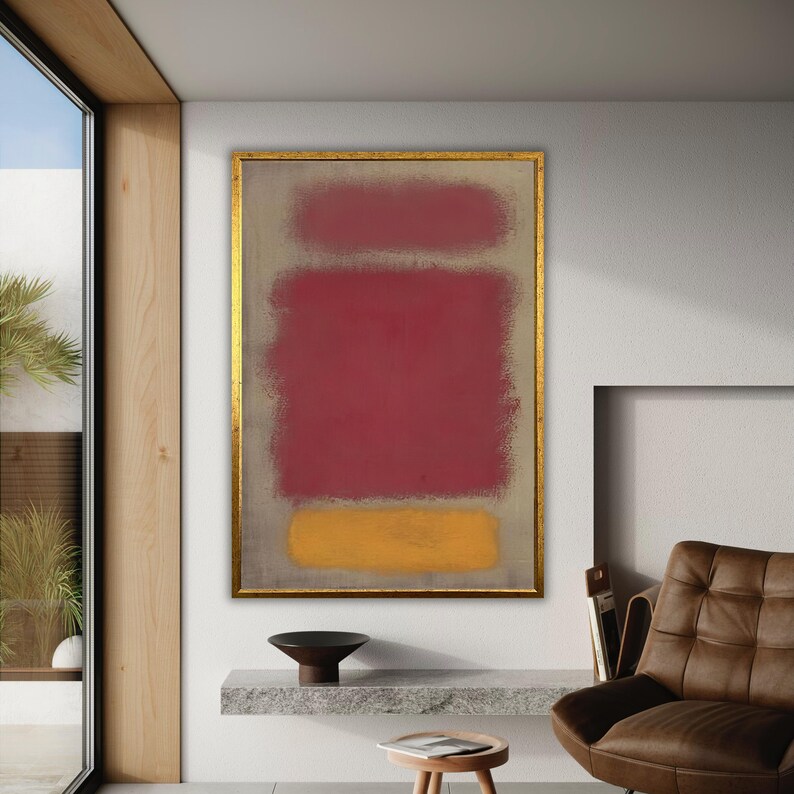 Mark Rothko Gelb und Rot Gemälde, Wanddekor, Expressionismus Kunst ...