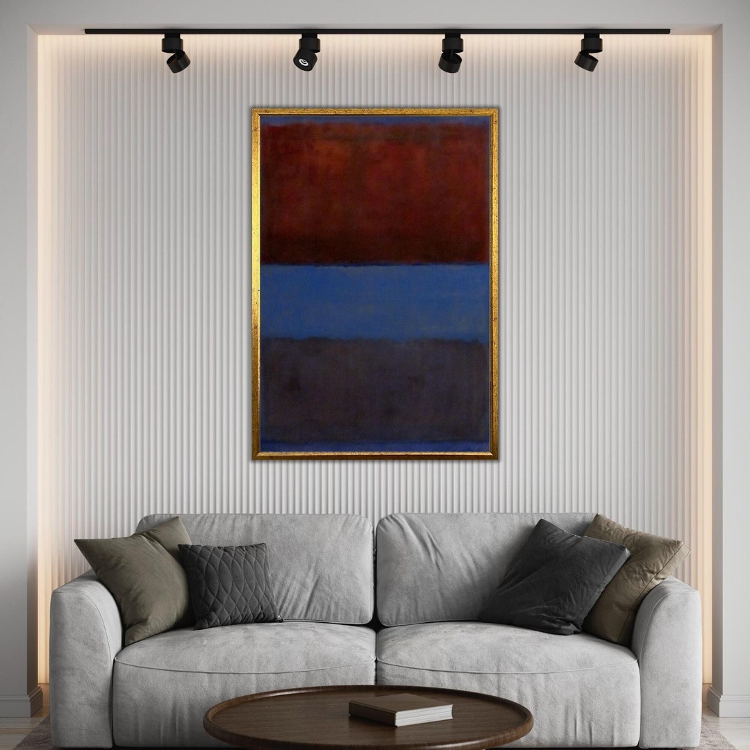 Mark Rothko Maroon und Blau Leinwand Gemälde, Abstrakte Wandkunst ...