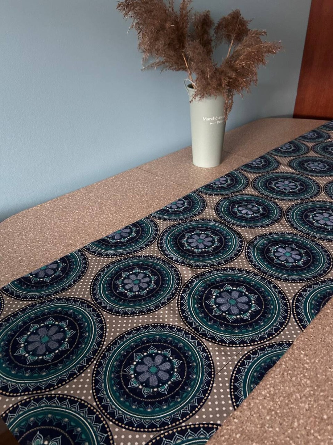 Mandala Colourful Table Runner Flower Print Cotton Linens French Design ...