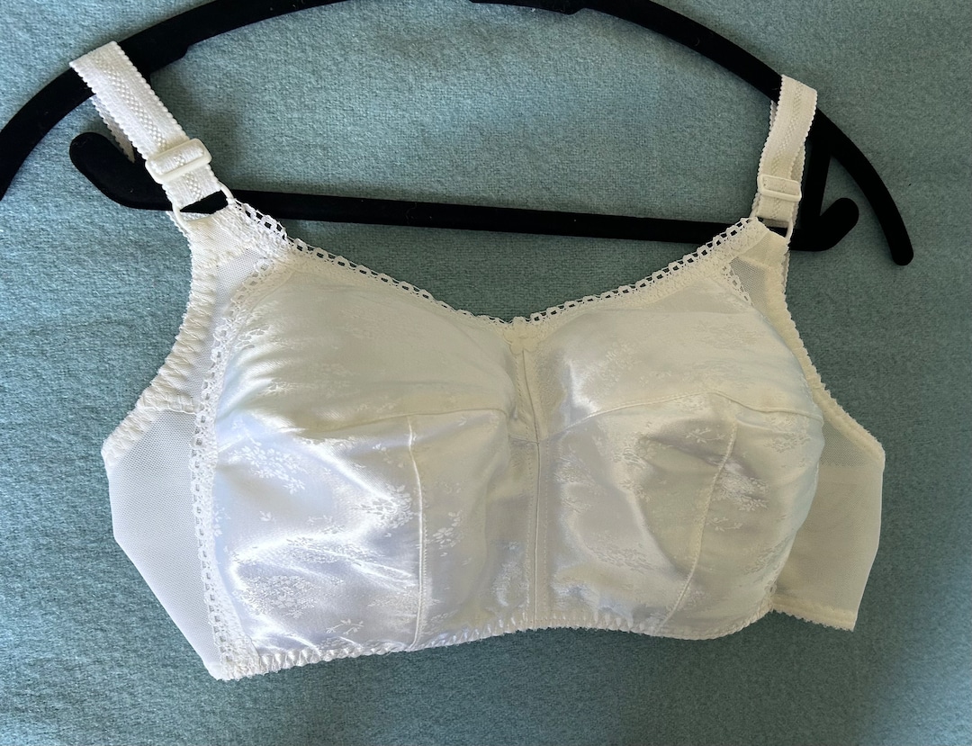 Bralette Bra Brassiere Size 36F (80F Eu)vintage Underwear Luxury Cotton ...