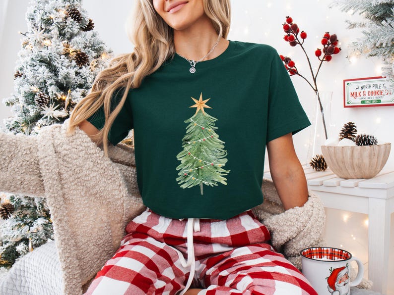 Simple Christmas Tree Shirt, Christmas Shirt, Family Christmas Shirt ...