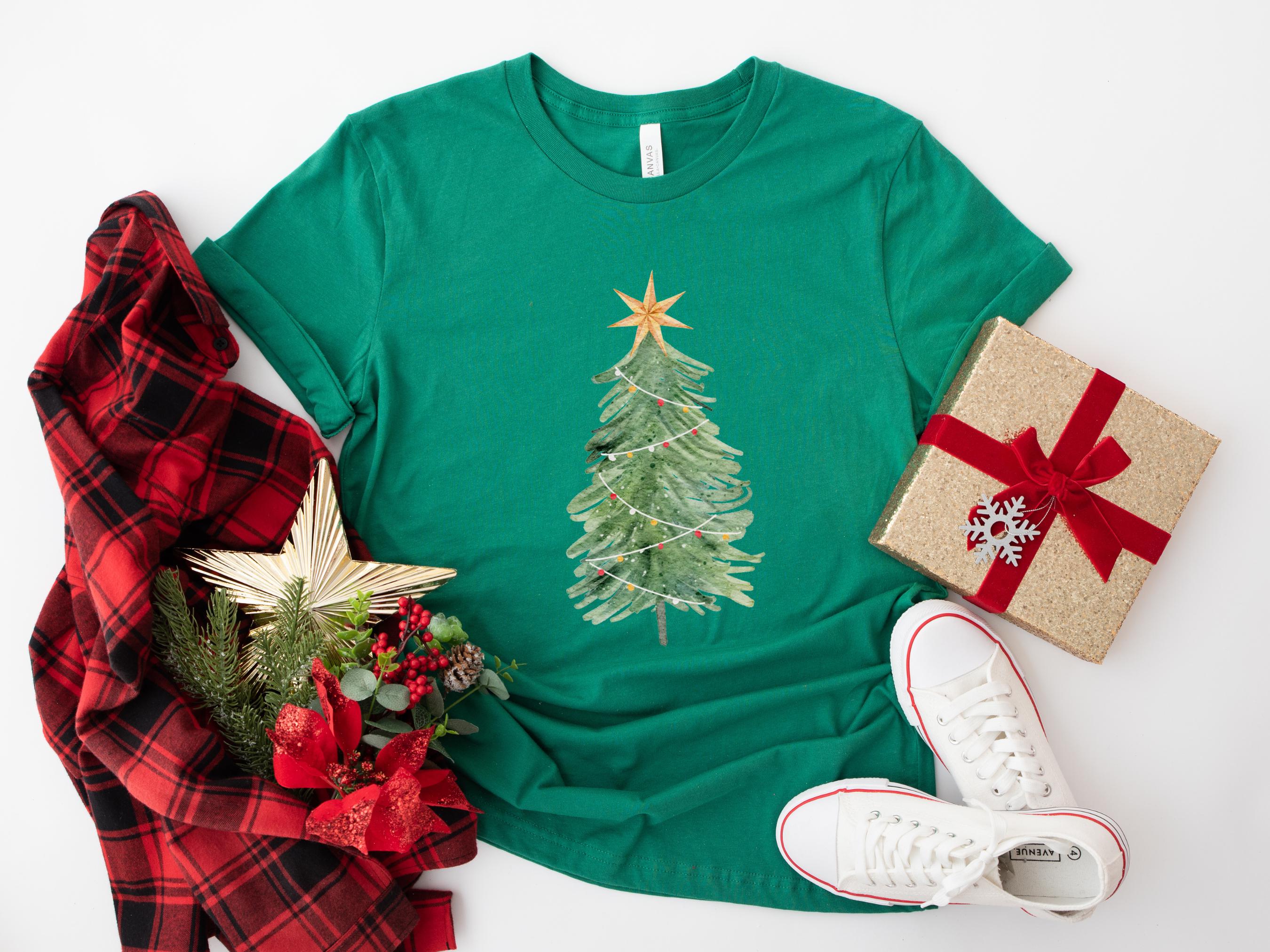 Simple Christmas Tree Shirt, Christmas Shirt, Family Christmas Shirt ...