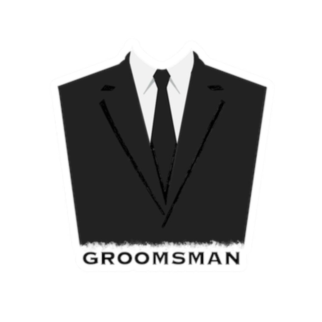 Groomsman Stickers, Wedding Party Favor, Vinyl Decal, Best Man Gift ...