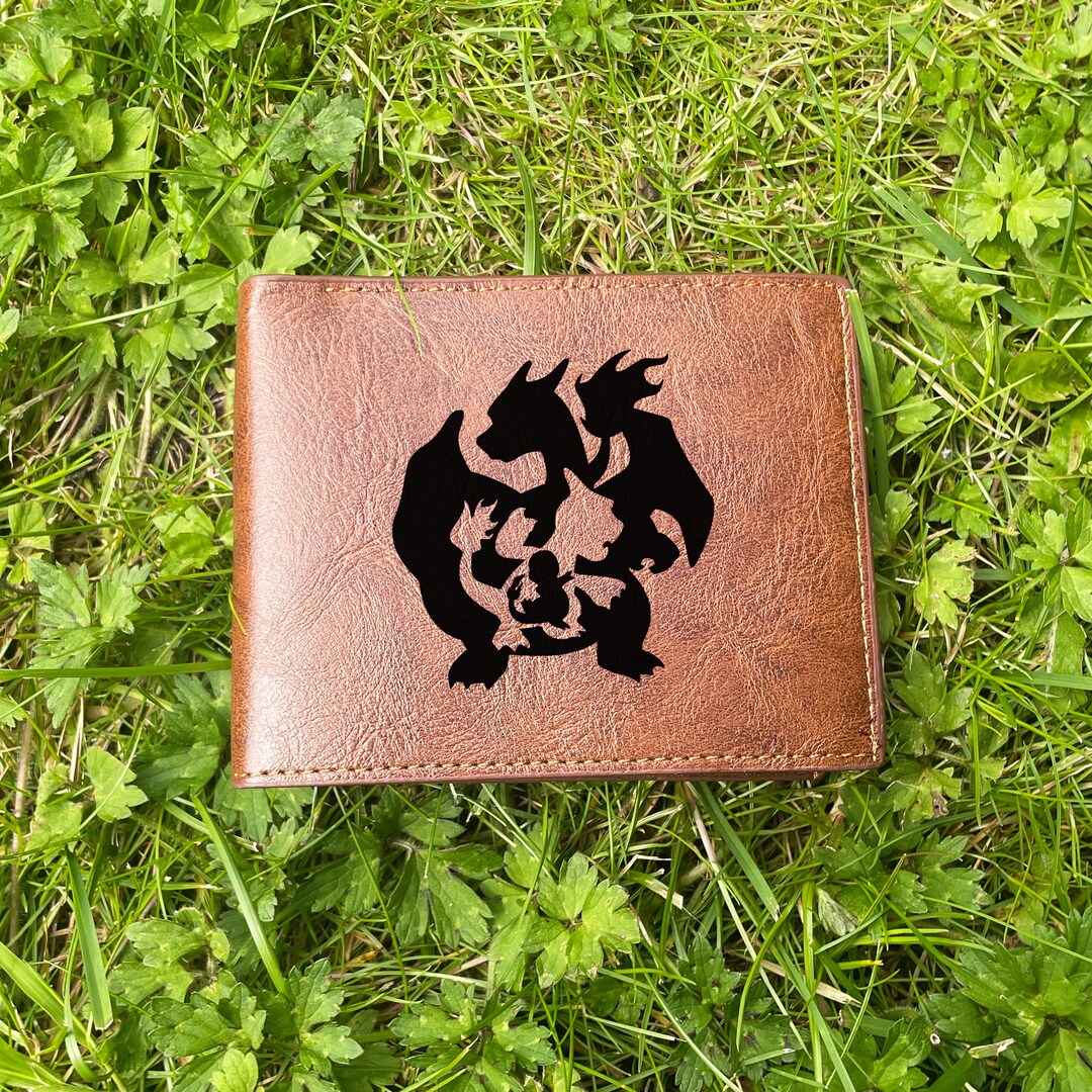 PKMN Charizard Custom Leather Wallet pika Pika Charizard Gift Idea ...