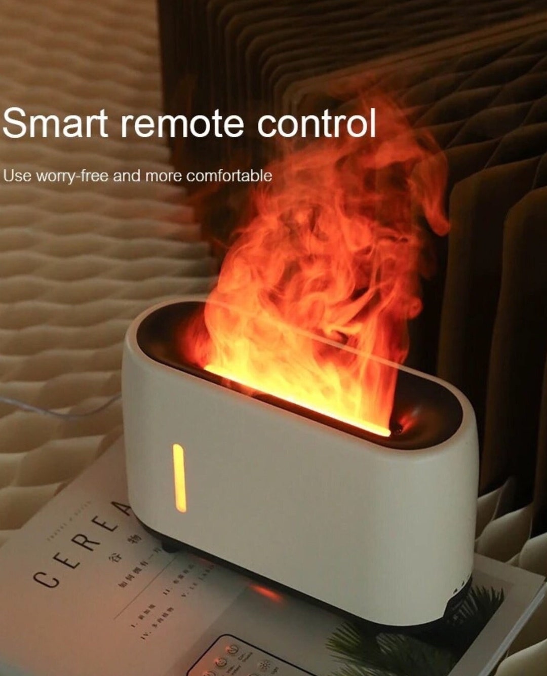 Humidifier Kinscoter 240ml Flame Air Humidifier Electric Colorful Fire ...