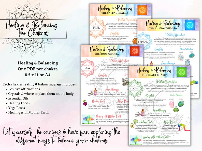 Chakra Printable Reference Guides, Chakra Balancing Guides, Chakra Cheat Sheets, Downloadable ...