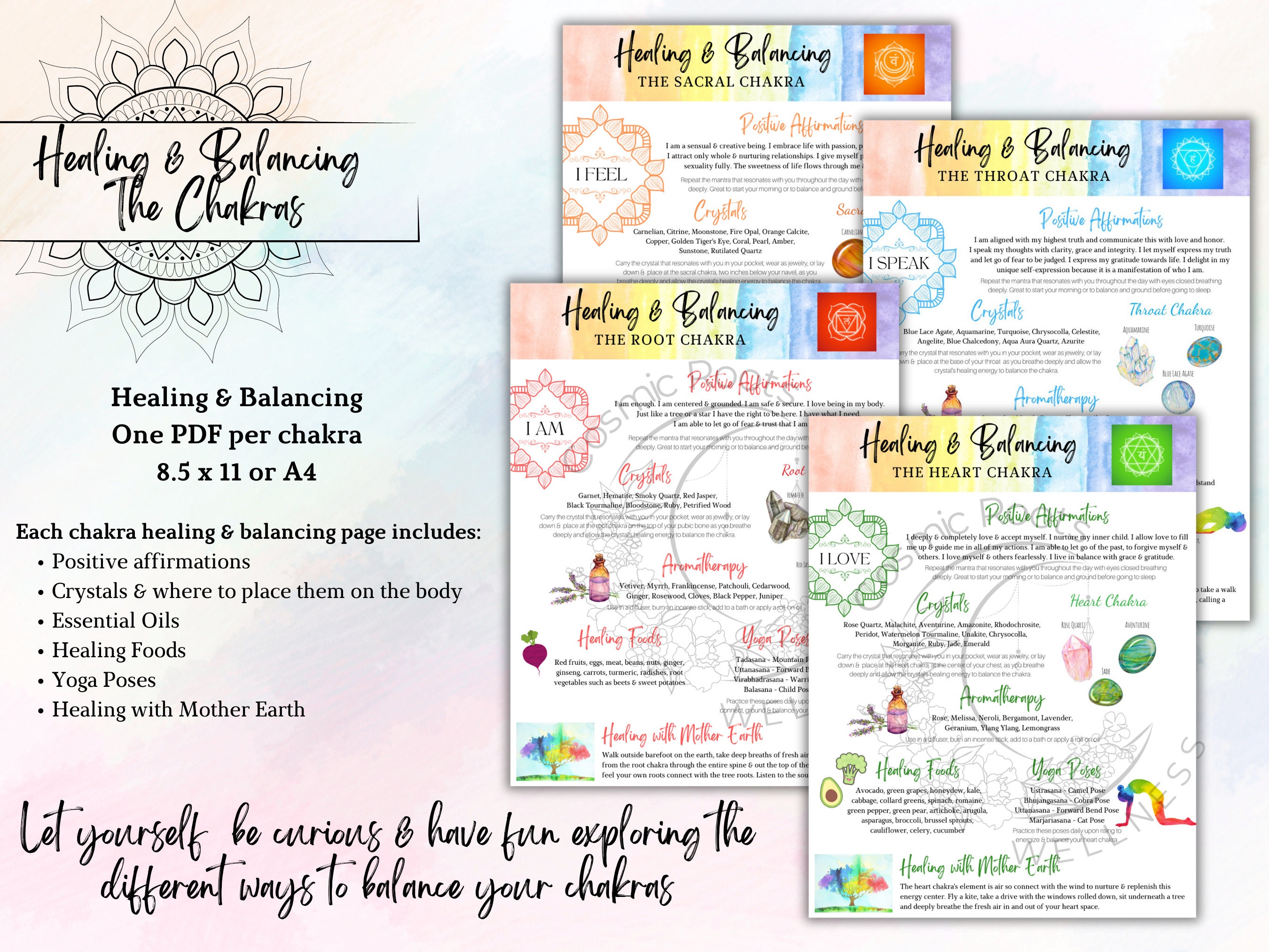 Chakra Printable Reference Guides, Chakra Balancing Guides, Chakra Cheat Sheets, Downloadable ...