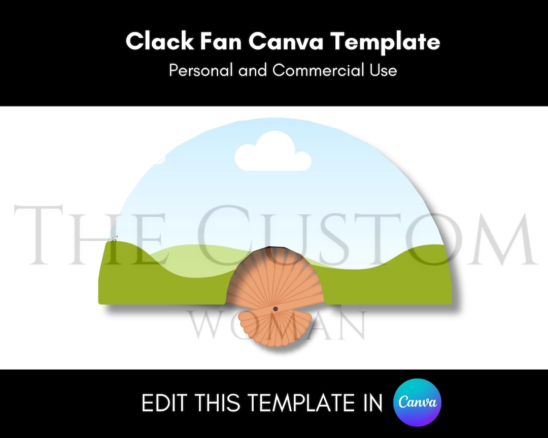 Clack Fan Template, Editable Canva Template, Custom Clack Fan Mockup ...