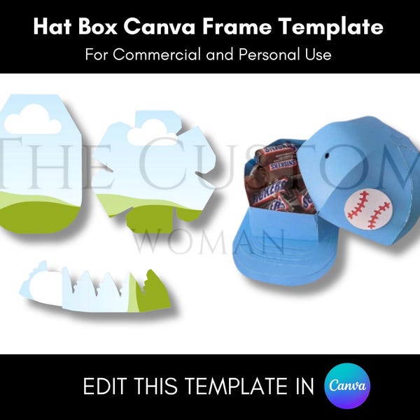 Hat Box Template - Etsy