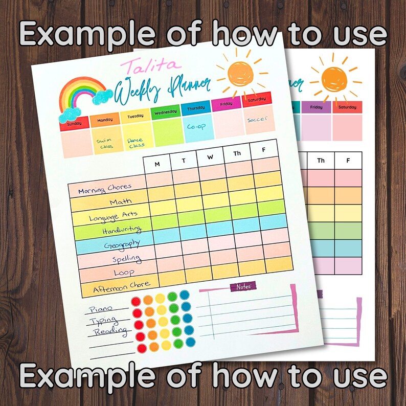 Variety Pack of Student Planner Pages - Printable & Digital Fillable - Etsy