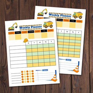 Construction Student Planner Sheet - Printable & Digital Fillable - Etsy