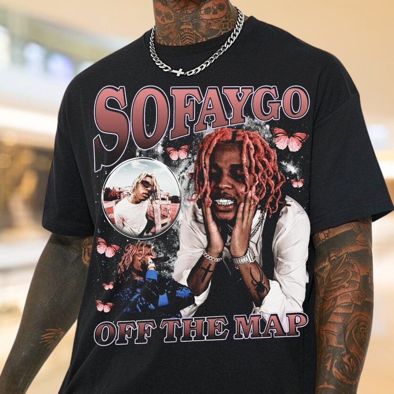 Vintage 90s Sofaygo Tshirt, Bootleg Sofaygo off the Map Vintage Style Graphic Hip Hop T-shirt ...