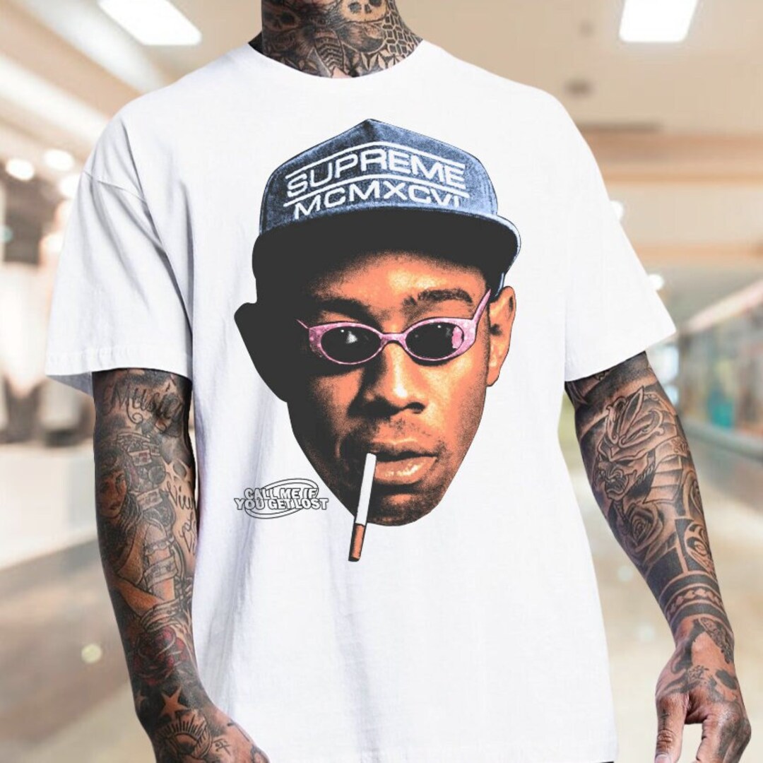 Tyler the Creator Big Head T-shirt, Vintage Style Call Me If You Get ...