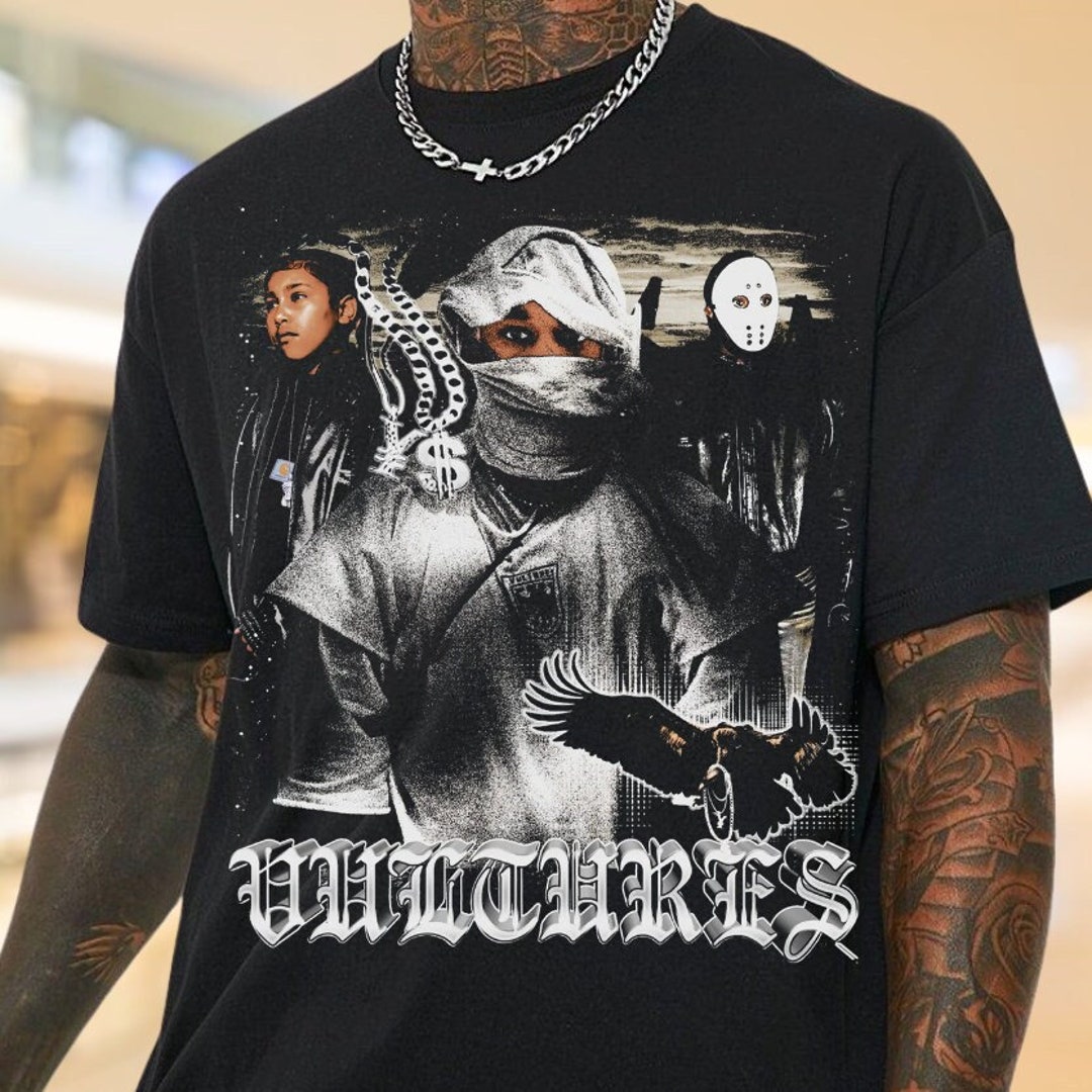 Vultures Kanye West Graphic Style Tshirt, Retro 90s Kanye Vultures Rap ...
