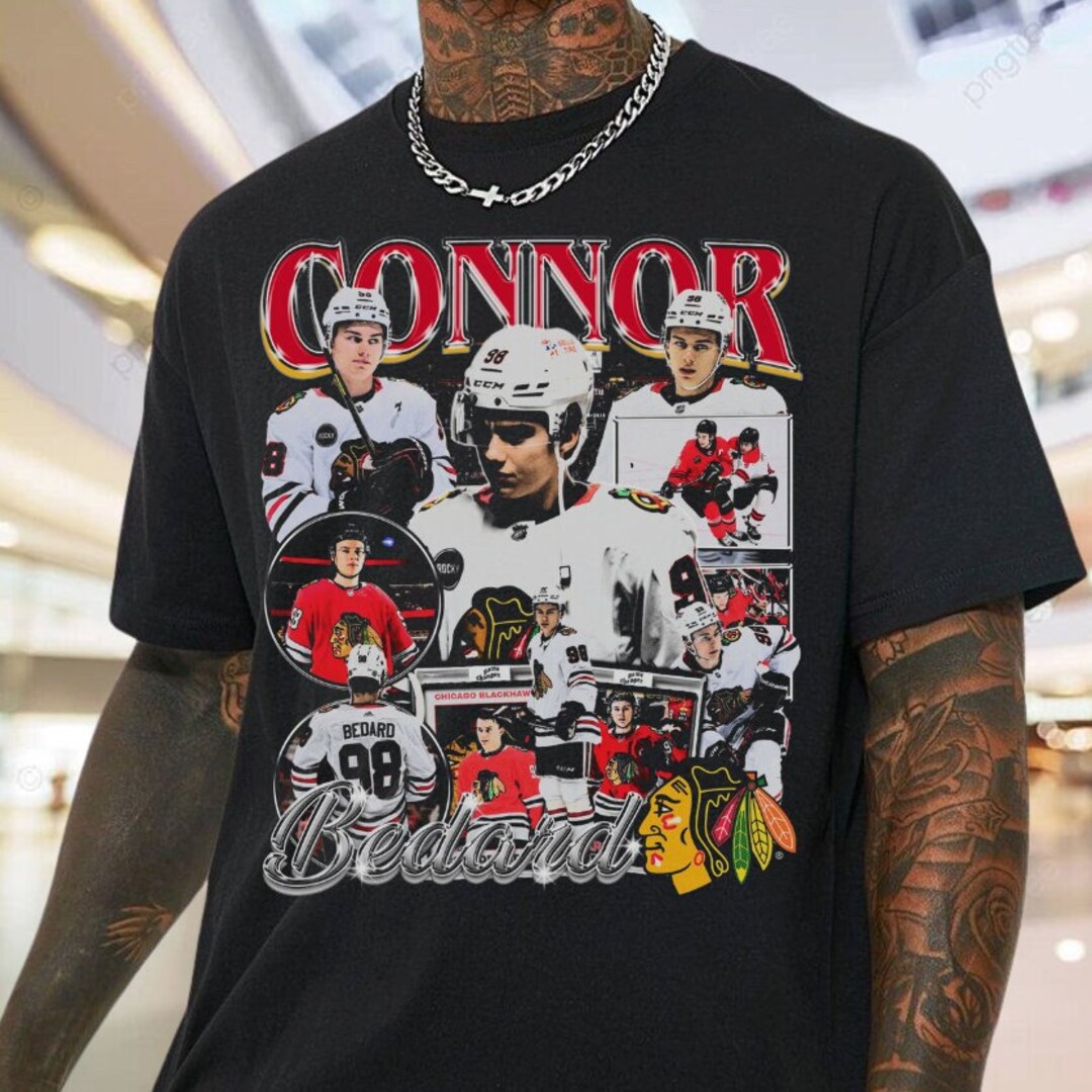 Connor Bedard Vintage Graphic T-shirt, 90s Style Connor Bedard Tee ...