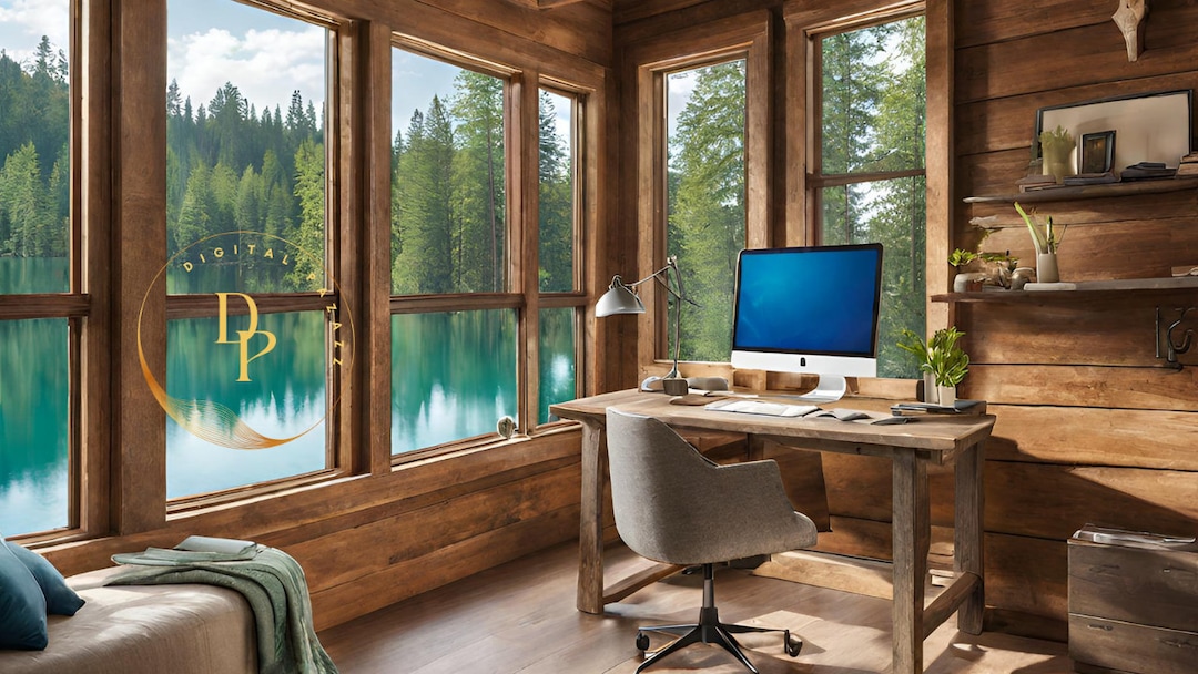 Cozy Virtual Backgrounds Summer Fall Winter Spring Lake/ Office Meeting ...