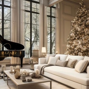 Christmas Winter Virtual Backgrounds / Office Meeting Backdrops for ...