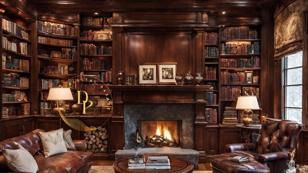 Library Virtual Backgrounds Law Office Lawyer/ Office Meeting Backdrops ...