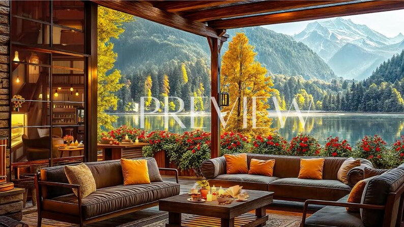 Fall Professional Zoom Background Autumn Backdrop Cozy Foliage Scene ...