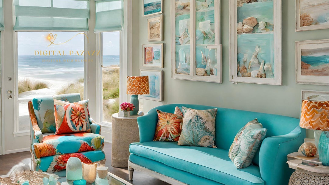 Beach House Virtual Backgrounds / Office Meeting Backdrops for Zoom ...