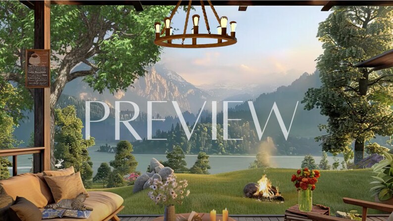 Gentle Cozy Spring Morning Lakeside Relaxing Ambience Terrace Peaceful ...