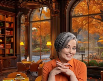 Fall Zoom Background Autumn Virtual Backdrop Cozy Foliage Scene Harvest ...