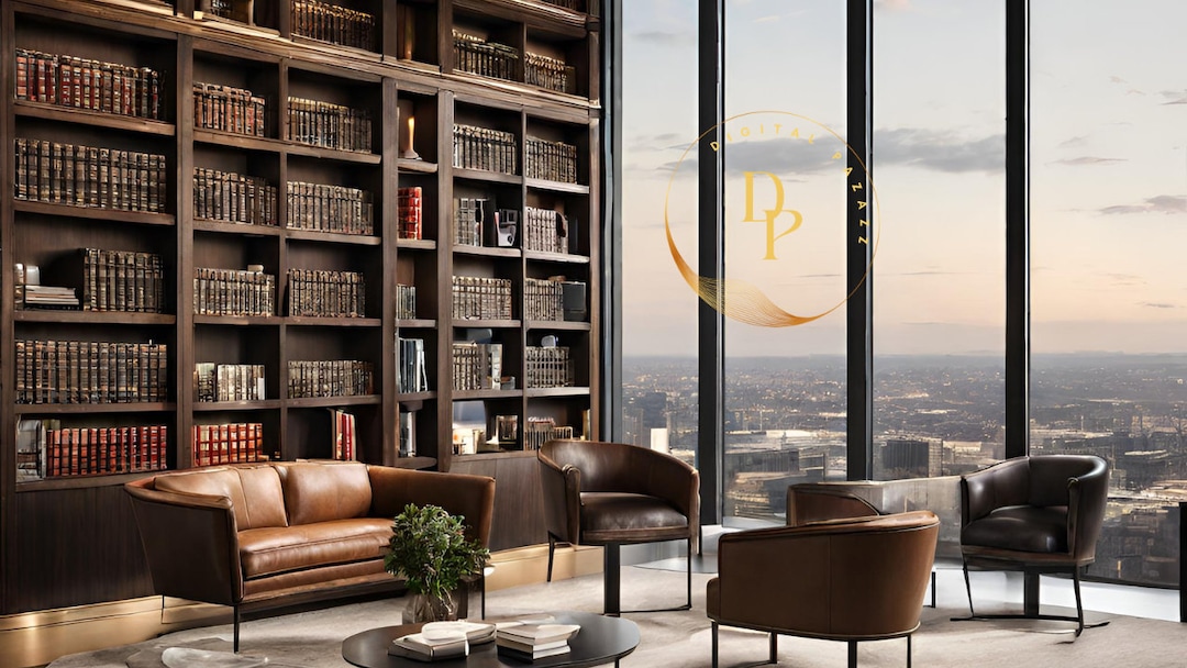 Library Virtual Backgrounds Law Office Lawyer/ Office Meeting Backdrops ...