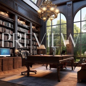 Library Virtual Backgrounds Lawyer/ Law Office Meeting Backdrops for ...