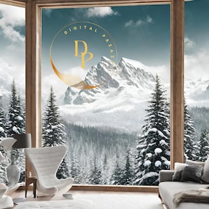 Winter Virtual Backgrounds Cozy Windows Snow Trees/ Office Meeting ...