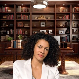 Library Virtual Backgrounds Lawyer / Law Office Leagal Office Meeting ...