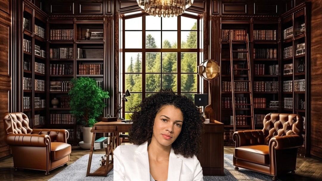 Library Virtual Backgrounds Lawyer/ Law Office Meeting Backdrops for ...